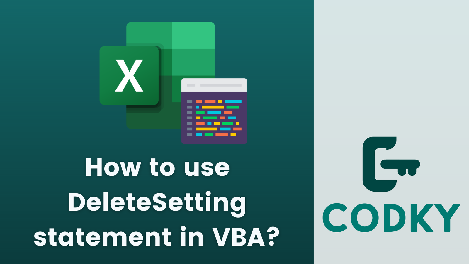How To Use Deletesetting Statement In Vba Codky 9532