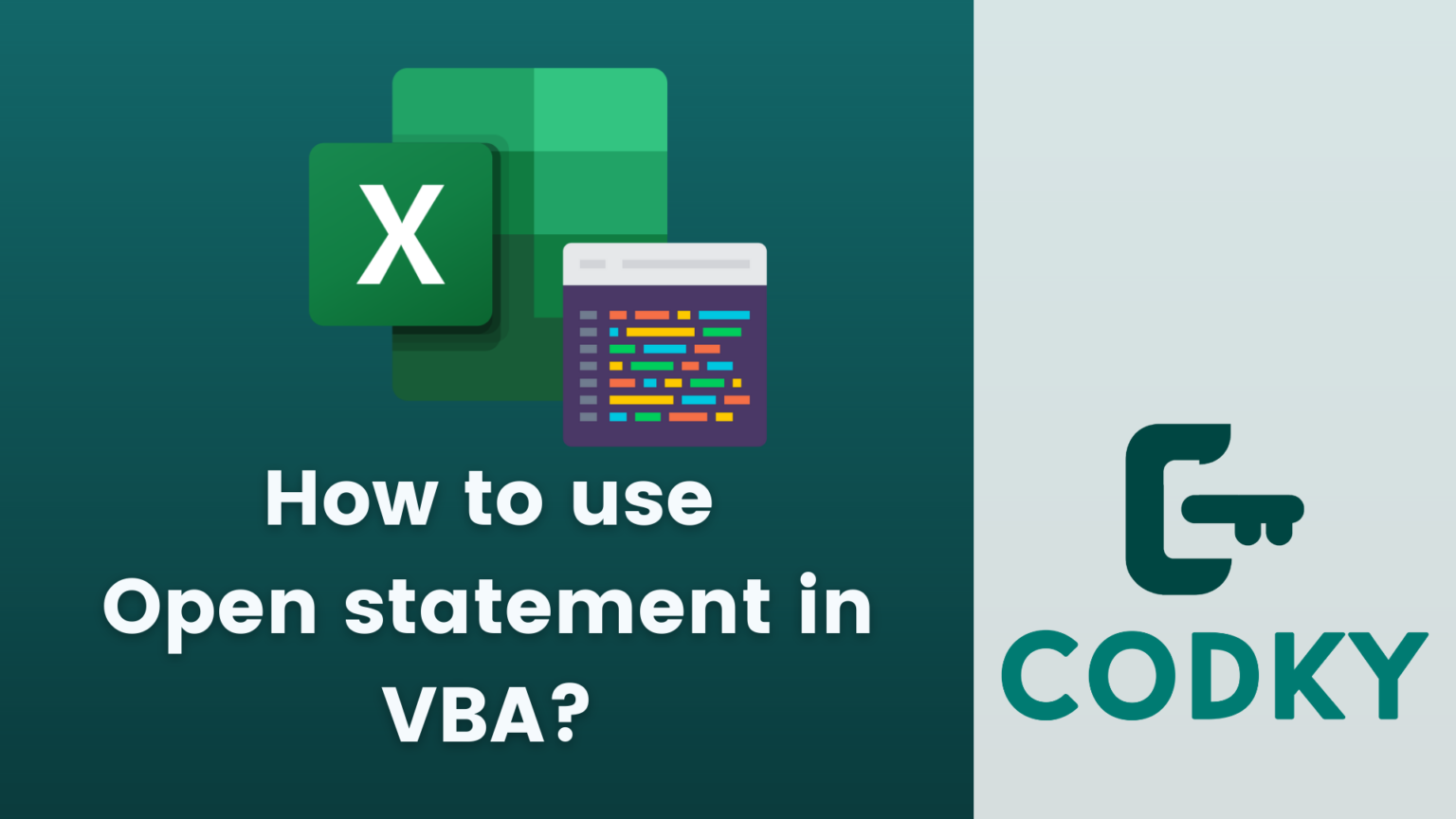 How to use Open statement in VBA? - Codky