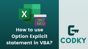 How to use Option Explicit statement in VBA? - Codky