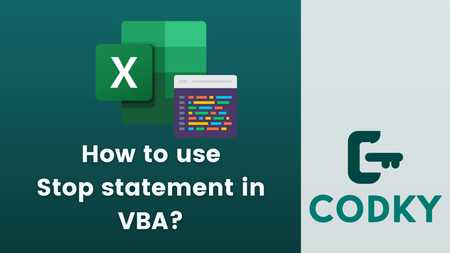 How to use Stop statement in VBA? - Codky