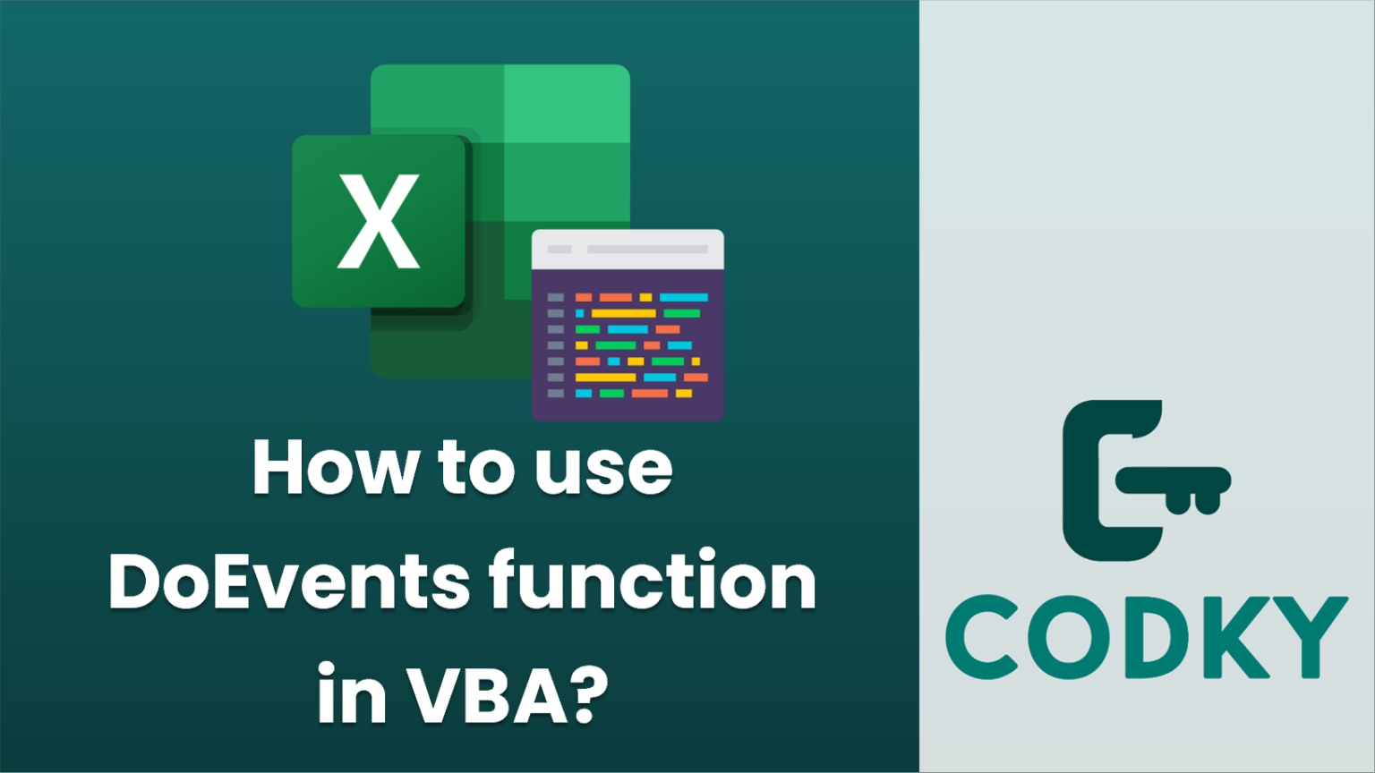 How to use DoEvents function in VBA? - Codky