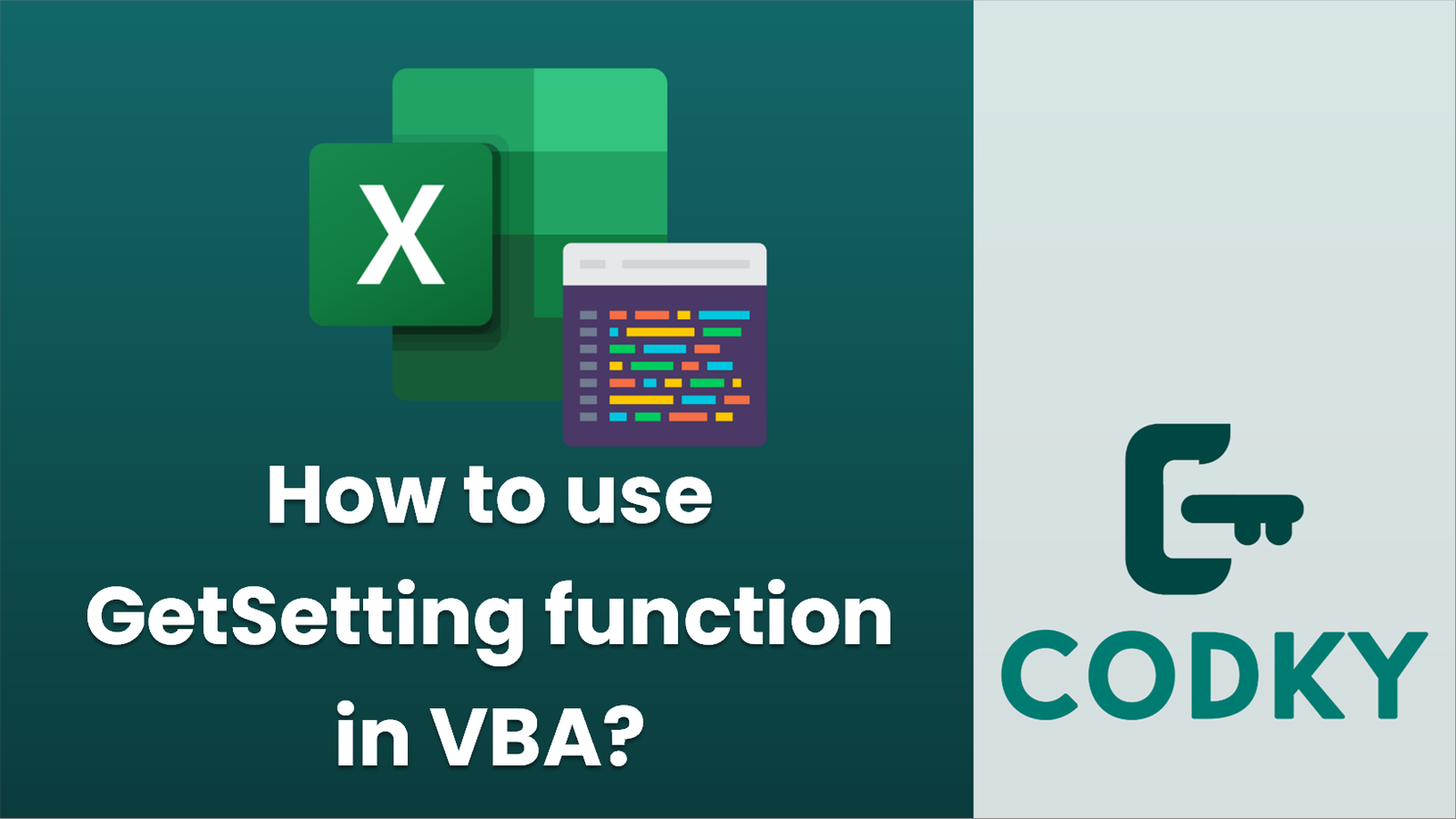 How To Use Getsetting Function In Vba Codky