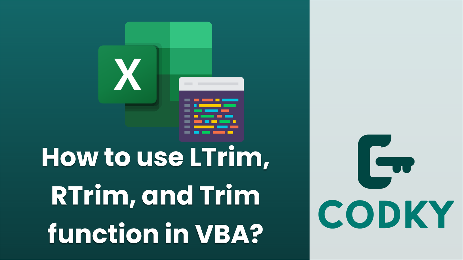 How to use LTrim, RTrim, and Trim function in VBA? - Codky