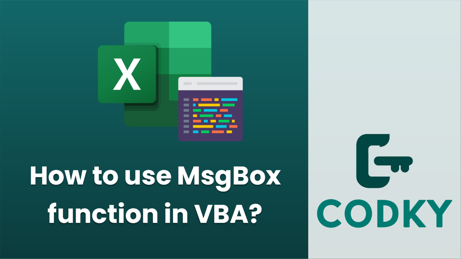 How to use MsgBox function in VBA? - Codky How to use MsgBox function in VBA? - Codky