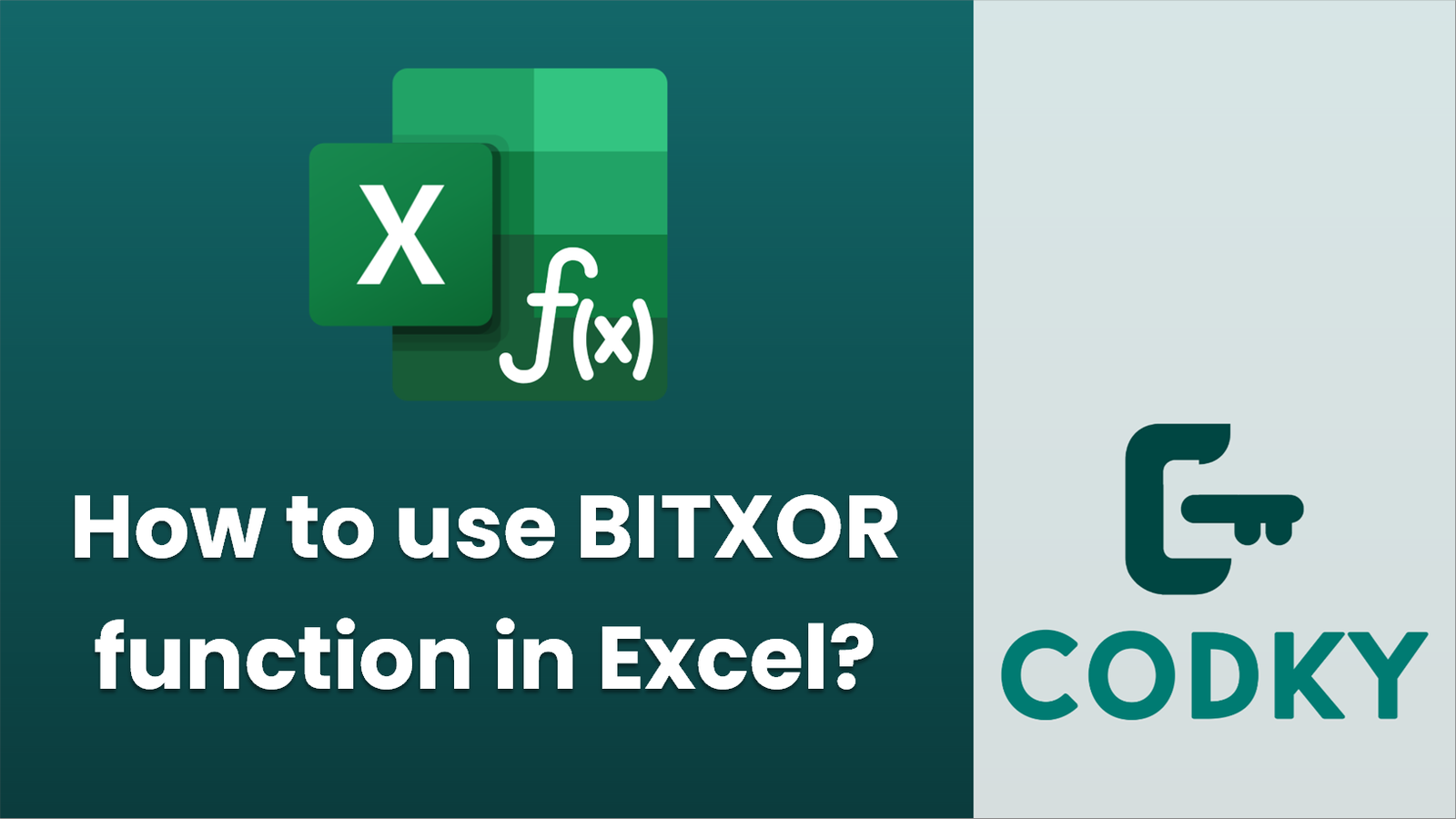 How to use BITXOR function in Excel? - Codky
