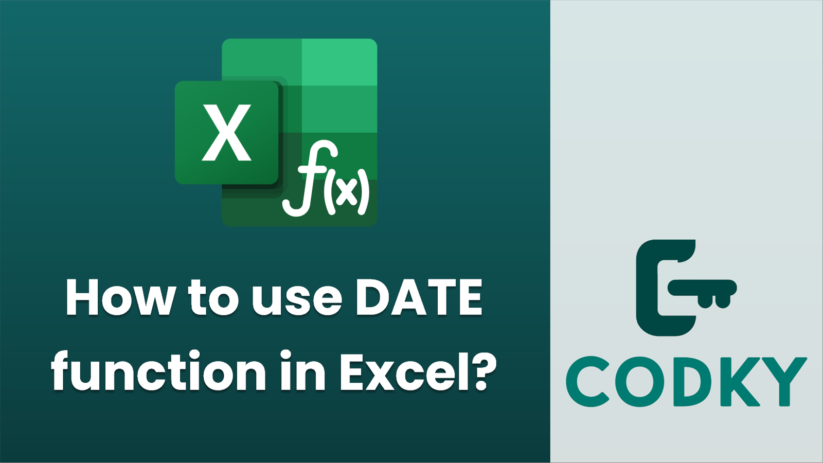 How to use DATE function in Excel? - Codky