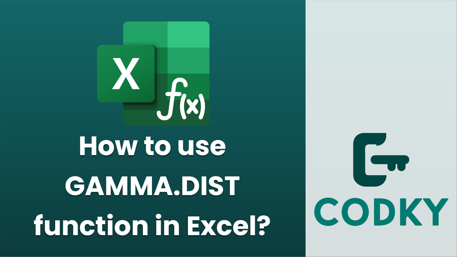 How to use GAMMA.DIST function in Excel? - Codky