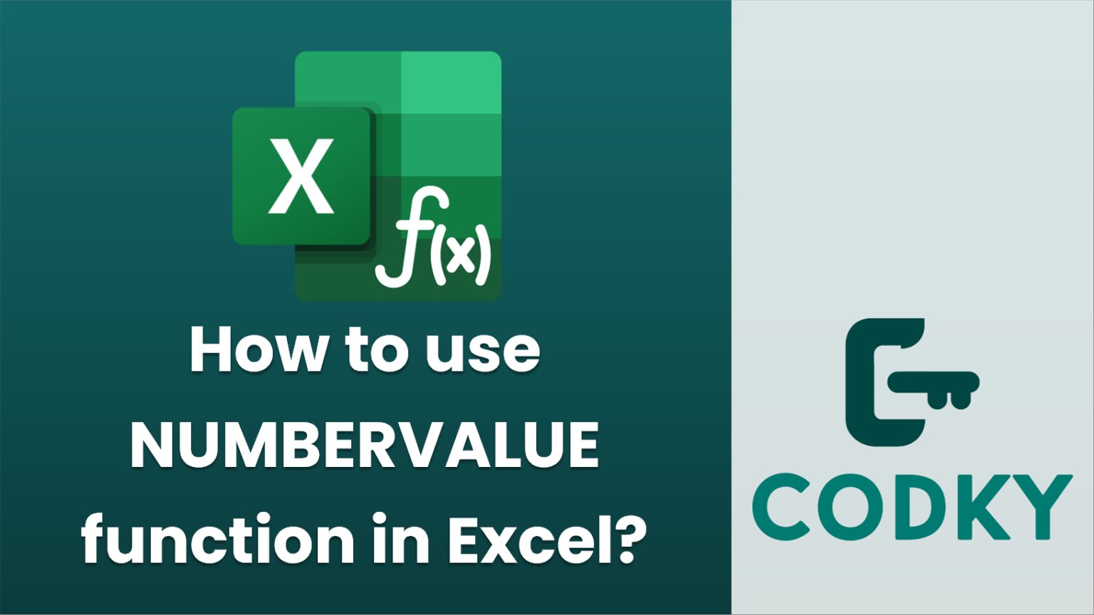 How To Use Numbervalue Function In Excel Codky 1851