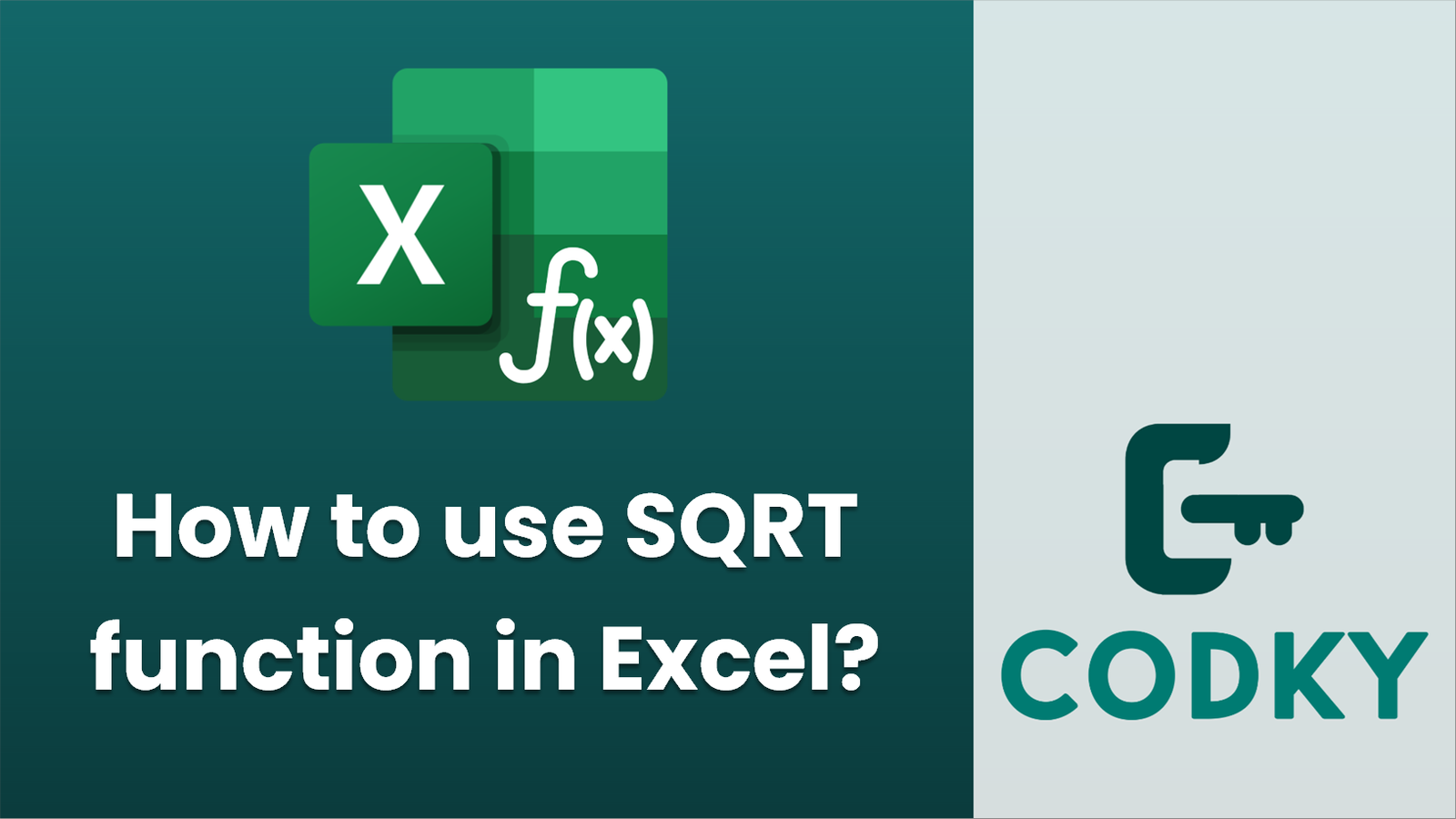 How to use SQRT function in Excel? - Codky