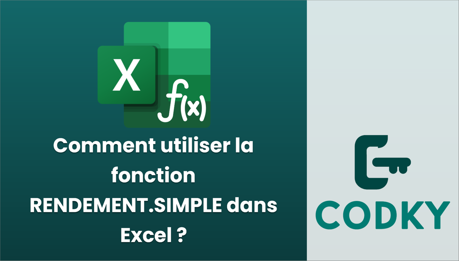 Comment utiliser la fonction RENDEMENT.SIMPLE dans Excel ? - Codky