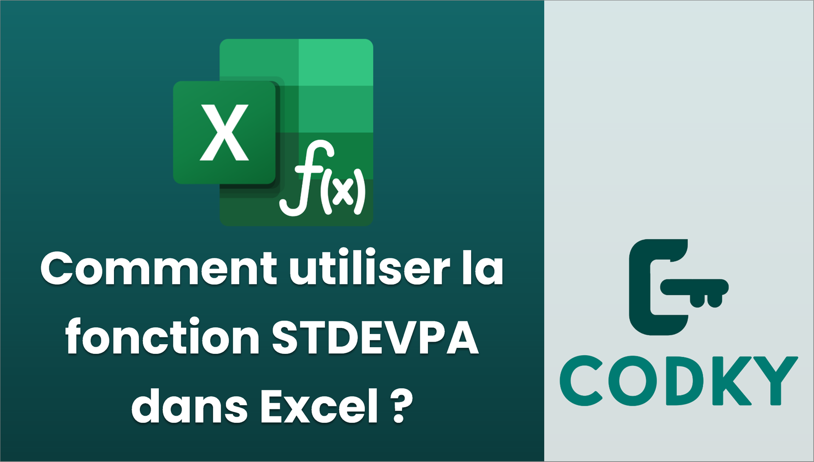 Comment utiliser la fonction STDEVPA dans Excel ? - Codky