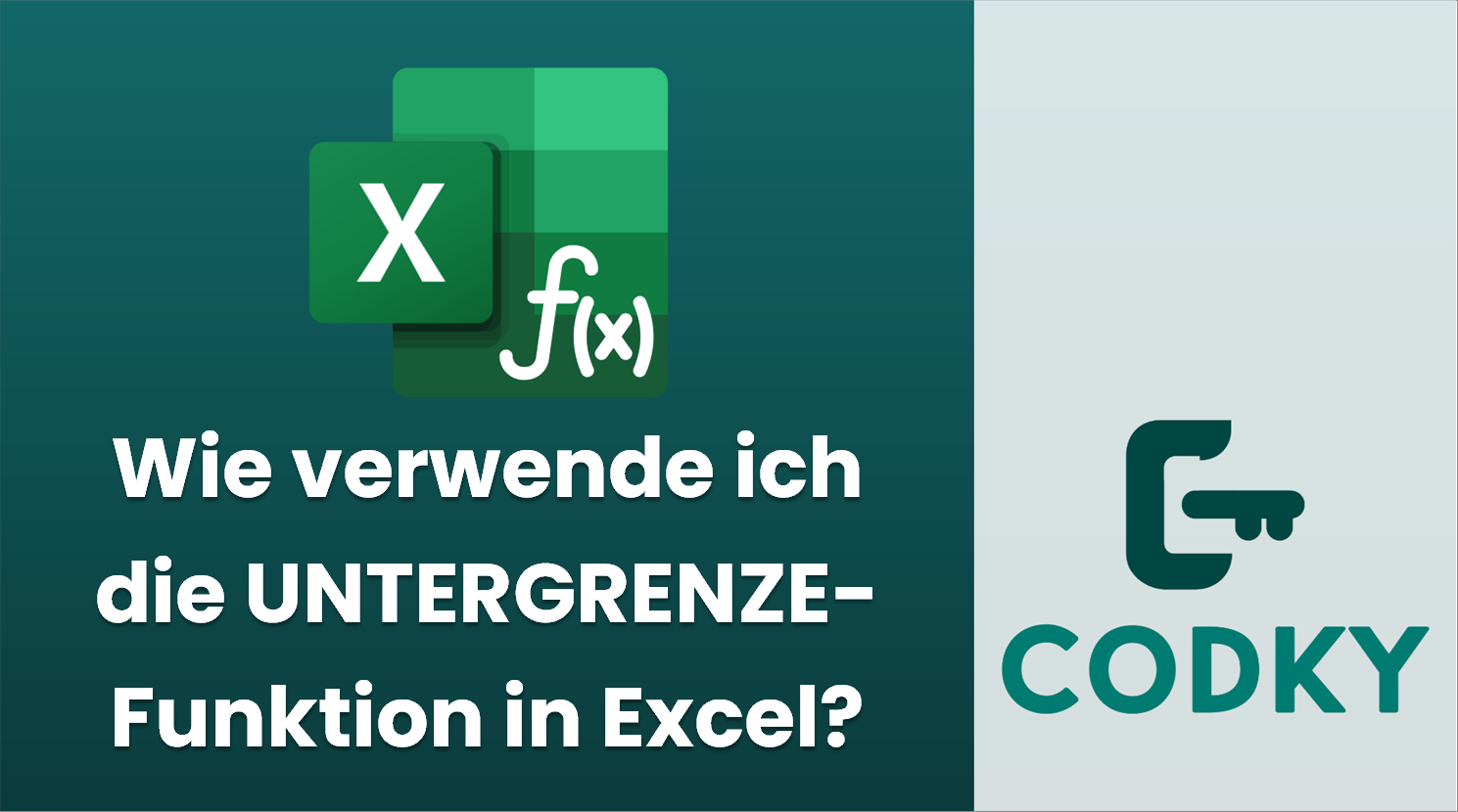 Wie verwende ich die UNTERGRENZE-Funktion in Excel? - Codky