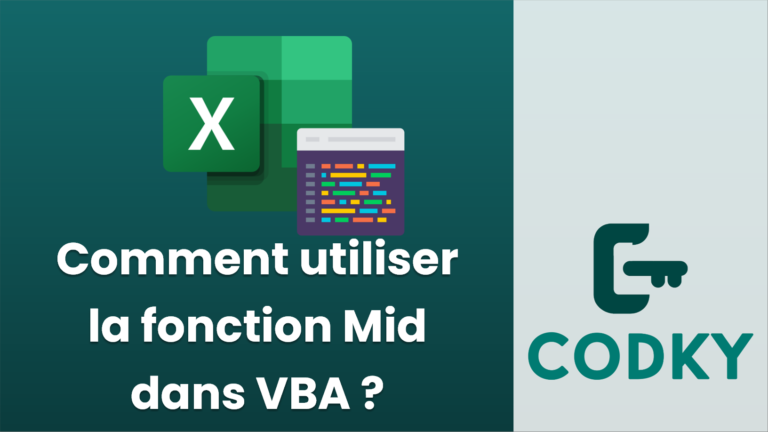 Comment utiliser la fonction Mid dans VBA ? - Codky