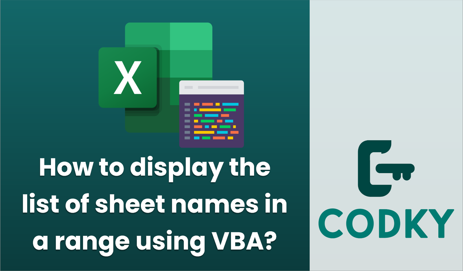 How To Display The List Of Sheet Names In A Range Using Vba Codky