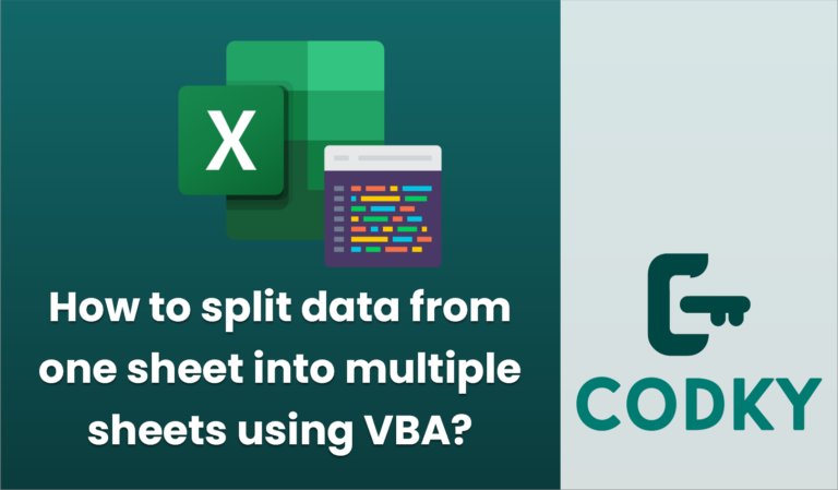 How To Split Data From One Sheet Into Multiple Sheets Using Vba Codky