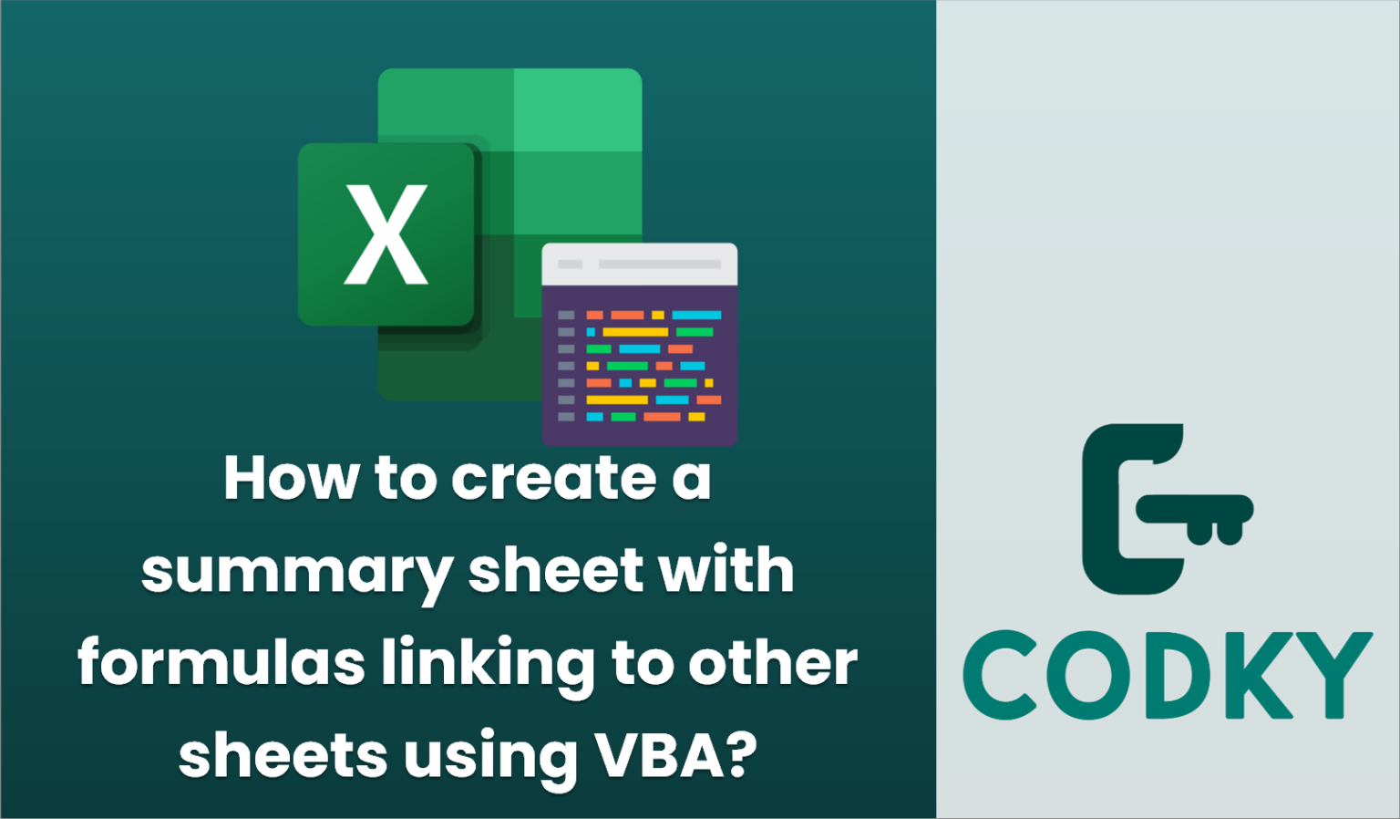How To Create A Summary Sheet With Formulas Linking To Other Sheets Using Vba Codky