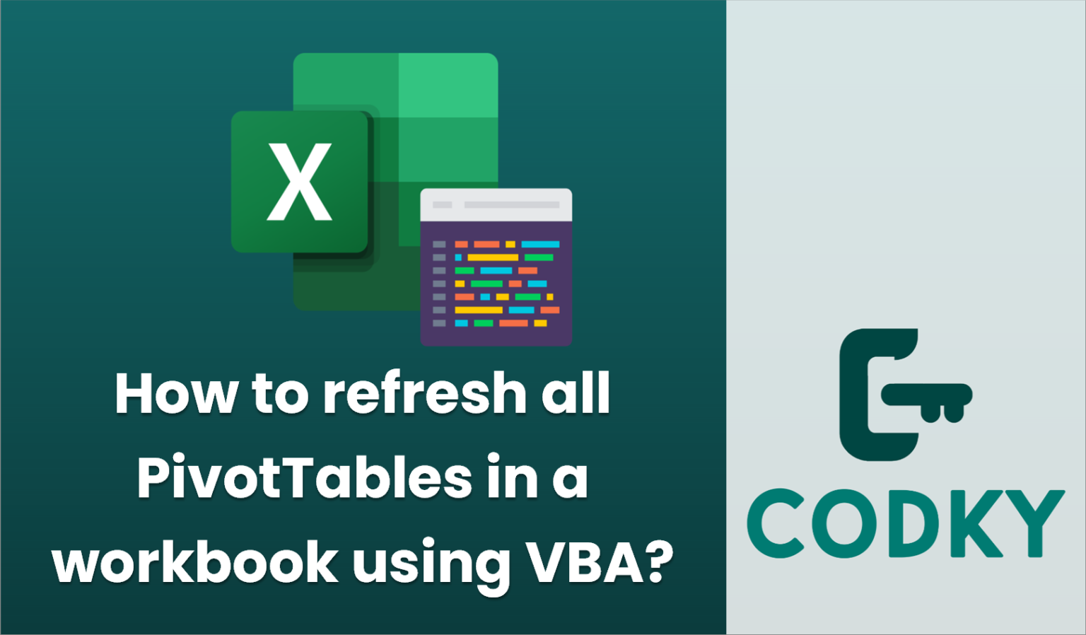 How To Refresh All Pivottables In A Workbook Using Vba Codky 1493