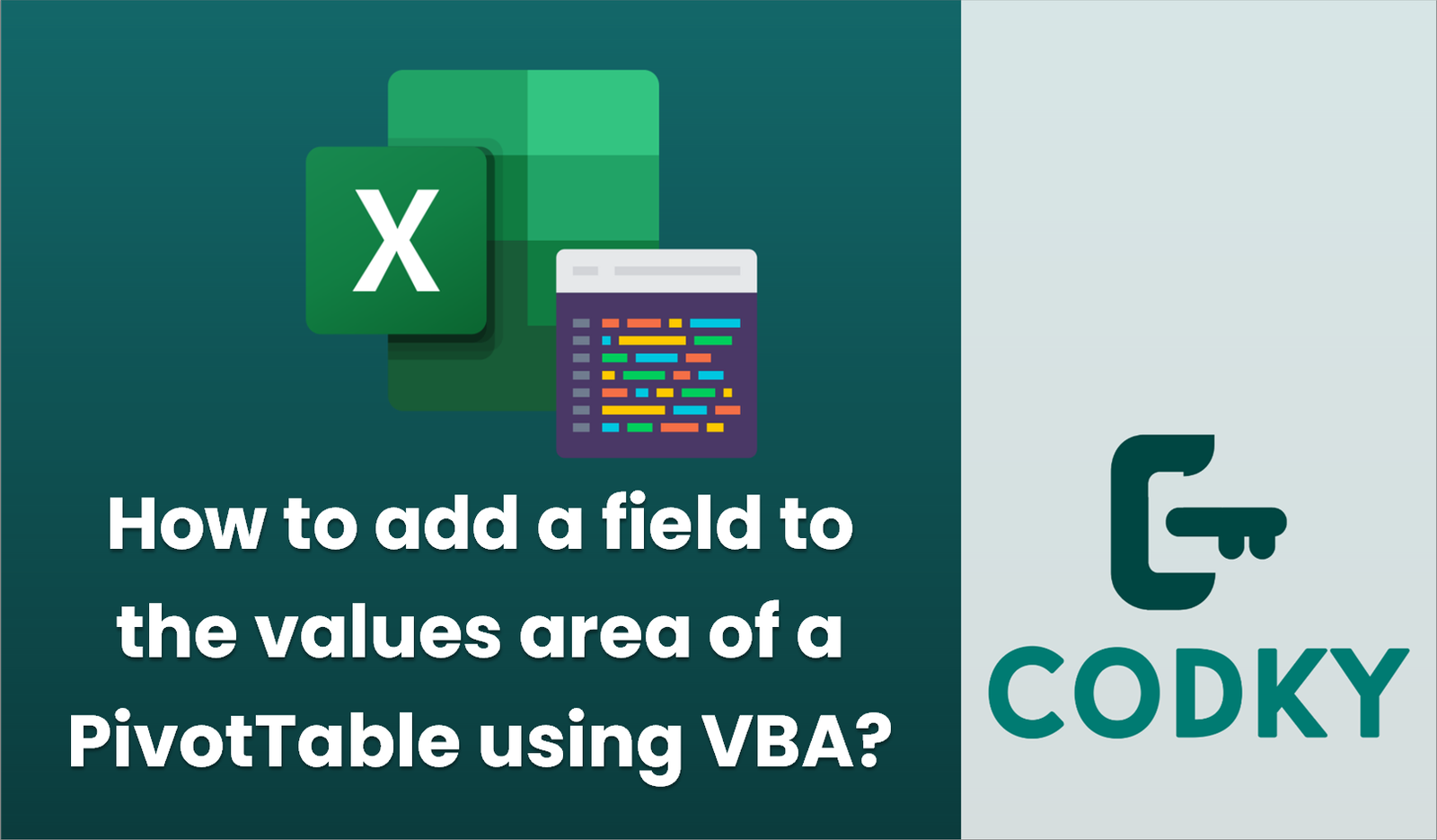 How to add a field to the values area of a PivotTable using VBA? - Codky