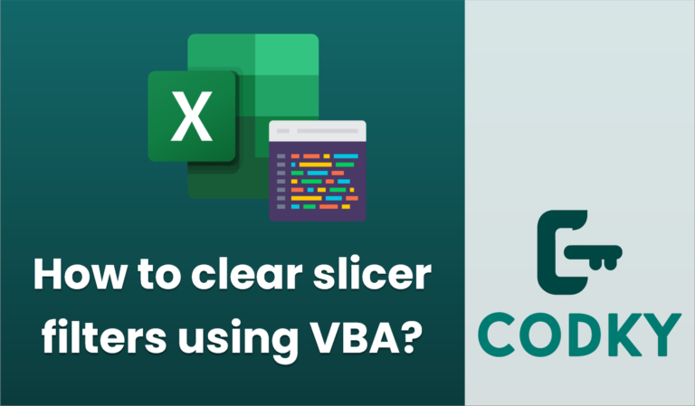 How to clear slicer filters using VBA? - Codky