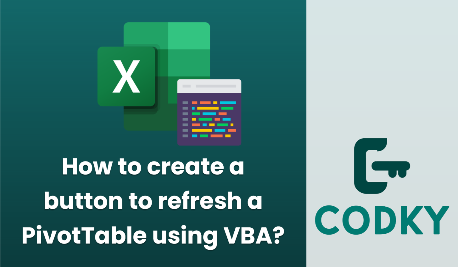 How to create a button to refresh a PivotTable using VBA? - Codky