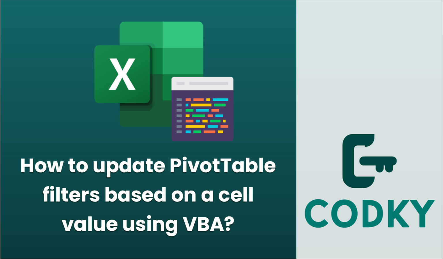 How to update PivotTable filters based on a cell value using VBA? - Codky